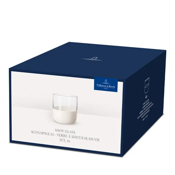 VILLEROY & BOCH Rock Blanc Shot Glasses, Set Of 4 - Clear