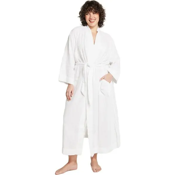 NUDEA The Classic Belted Robe - Cotton White