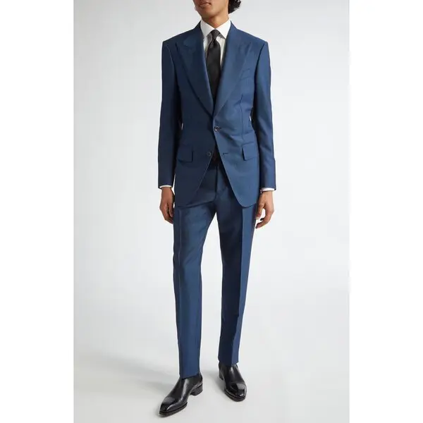 TOM FORD Atticus Wool & Mohair Suit - Azure Blue