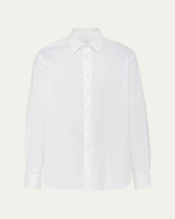 Prada Poplin Stretch Smoking Shirt