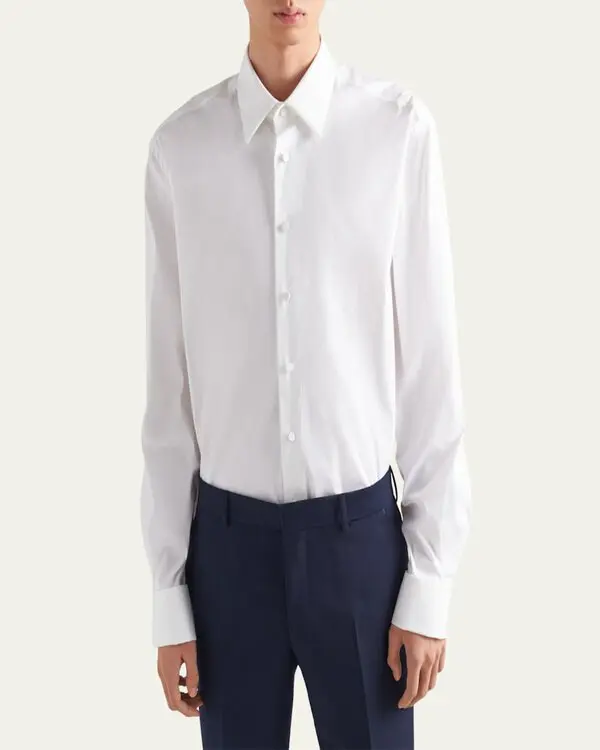 Prada Poplin Stretch Smoking Shirt