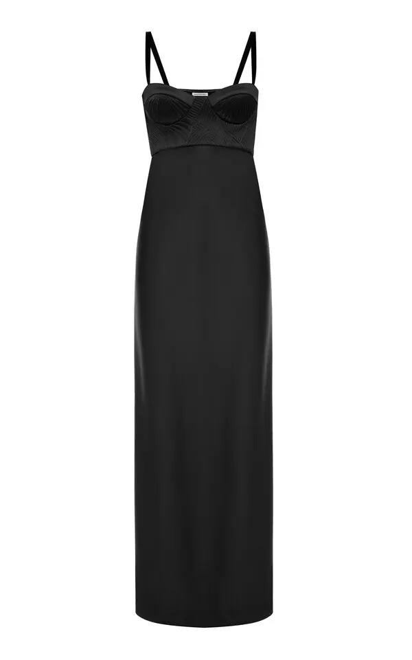 avalie plum purple tiered bustier maxi dress Madeline Maxi Knit Dress