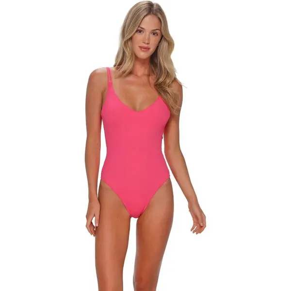 SUNSETS Veronica One-piece Swimsuit - Posy Pink Crepe
