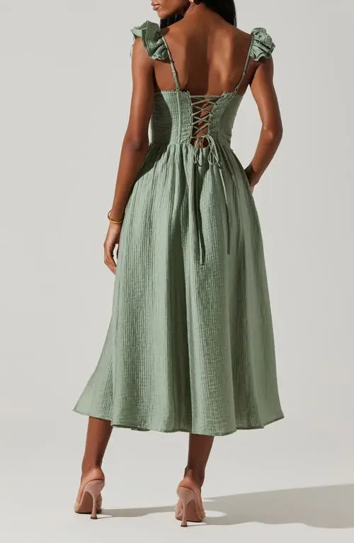slim fit dress slacks Wedelia Floral Bustier Midi Dress main image 1
