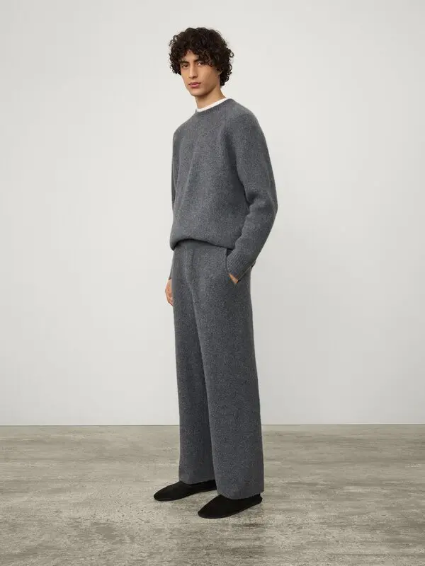 LISA YANG STORE Jayden Bouclé Cashmere Trousers