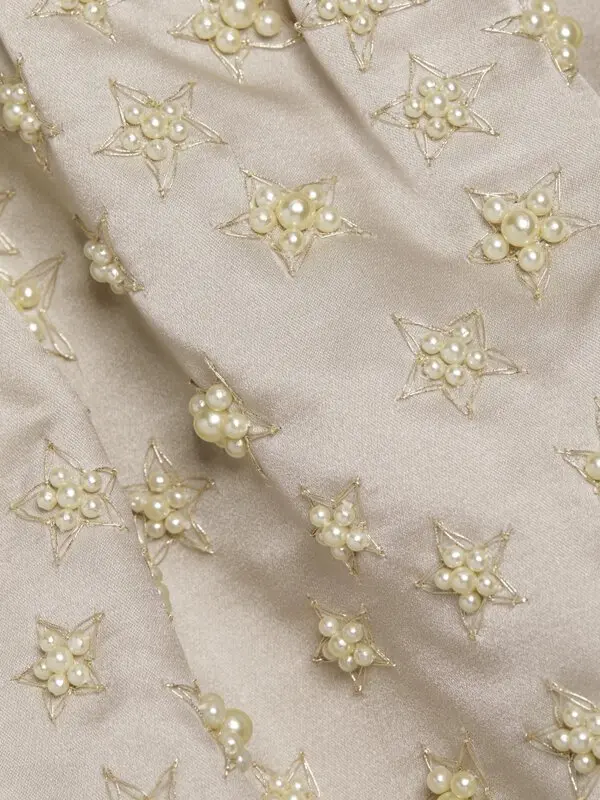 Adam Lippes Brynn Strapless Beaded Silk Midi-dress