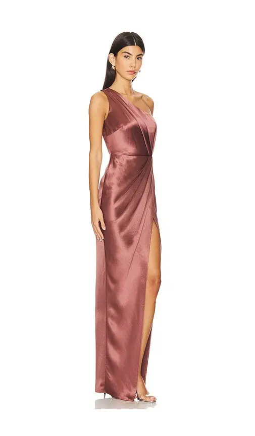 SAU LEE Preston Dress - Brown