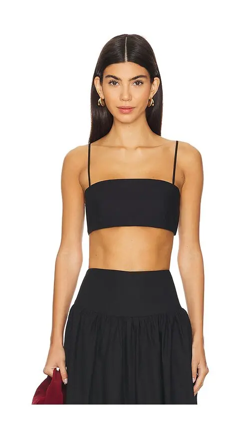 Susana Monaco Crop String Top - Black