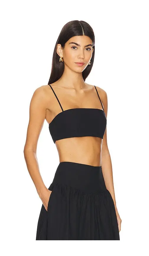 Susana Monaco Crop String Top - Black