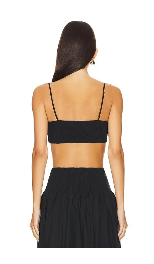 Susana Monaco Crop String Top - Black