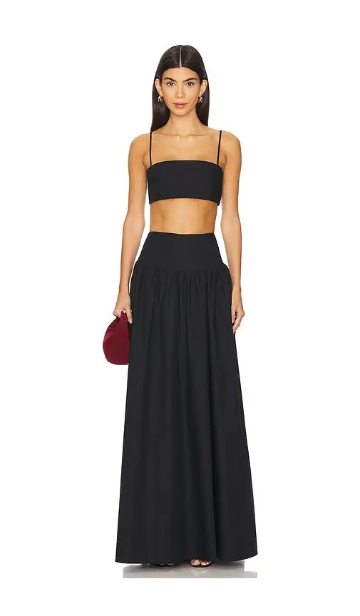 Susana Monaco Crop String Top - Black