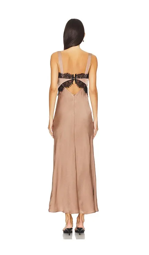 knee length dresses for ladies Lucille Red Asymmetric Bardot Midi Dress With Bow Detail – Club L London main image 1