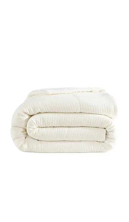 SUNDAY CITIZEN Full/queen Herringbone Snug Coverlet In Cream - Off White