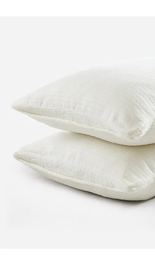 SUNDAY CITIZEN King Herringbone Snug Sham Set In Cream