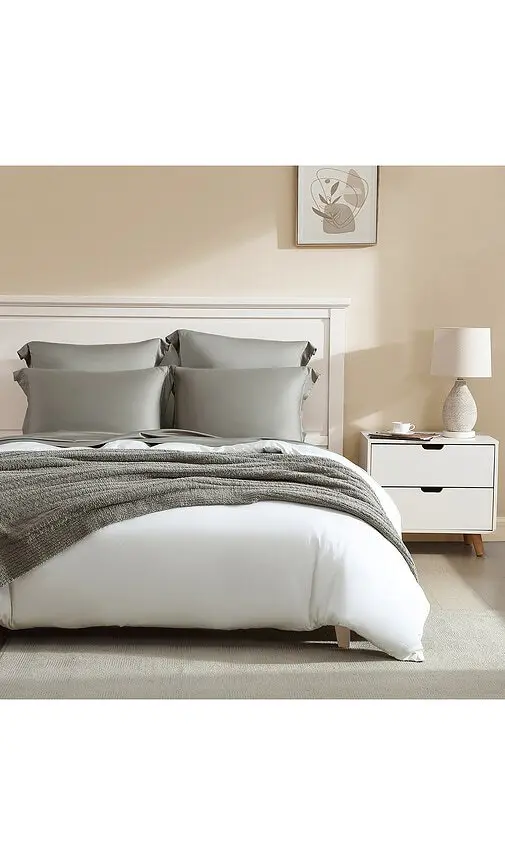 SUNDAY CITIZEN Natural Premium Bamboo Euro Sham In Green