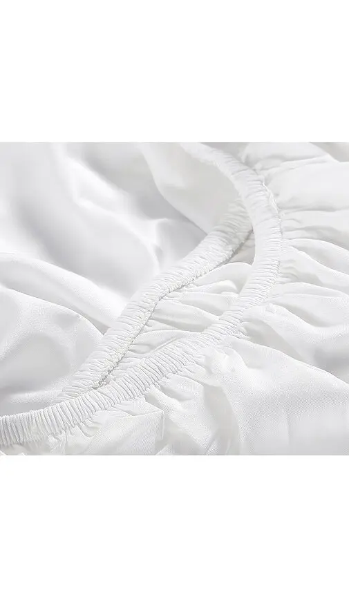SUNDAY CITIZEN Queen Natural Premium Bamboo Fitted Sheet - White