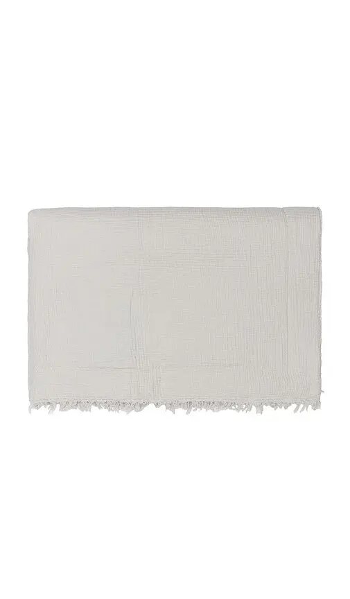 SUNDAY CITIZEN Snug Muslin Throw In Grey - Cloud Grey