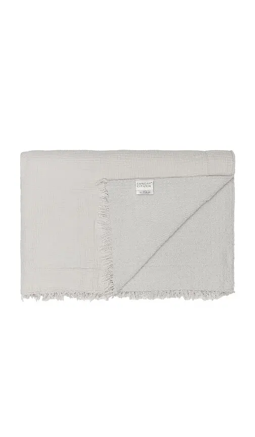SUNDAY CITIZEN Snug Muslin Throw In Grey
