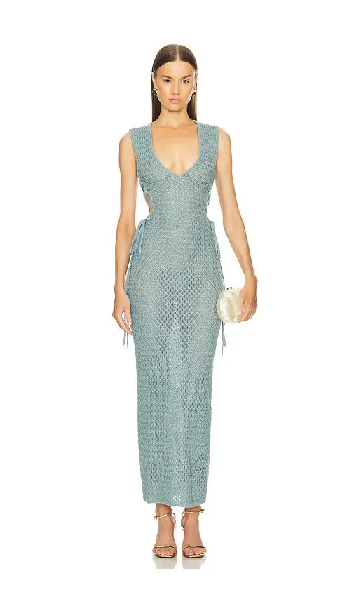 MICHAEL COSTELLO Kyle Maxi Dress - Teal