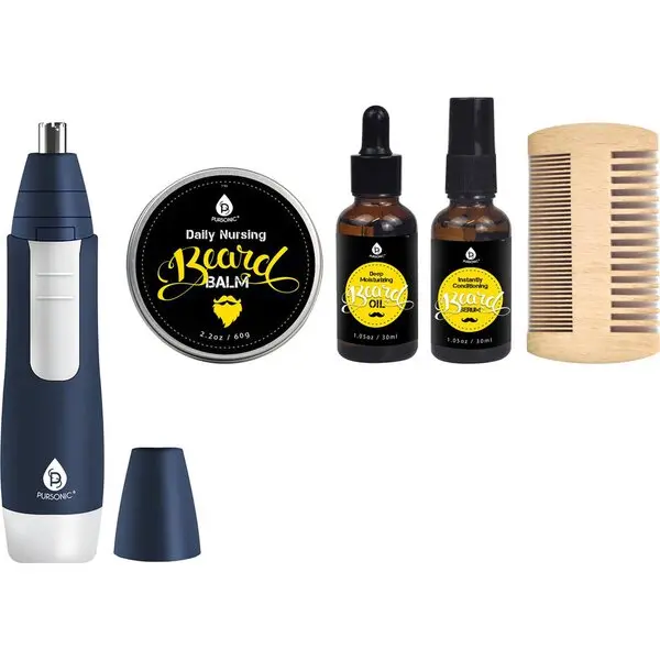 PURSONIC Ultimate Beard Care Kit Grooming Essentials For A Perfect Beard - Multicolor