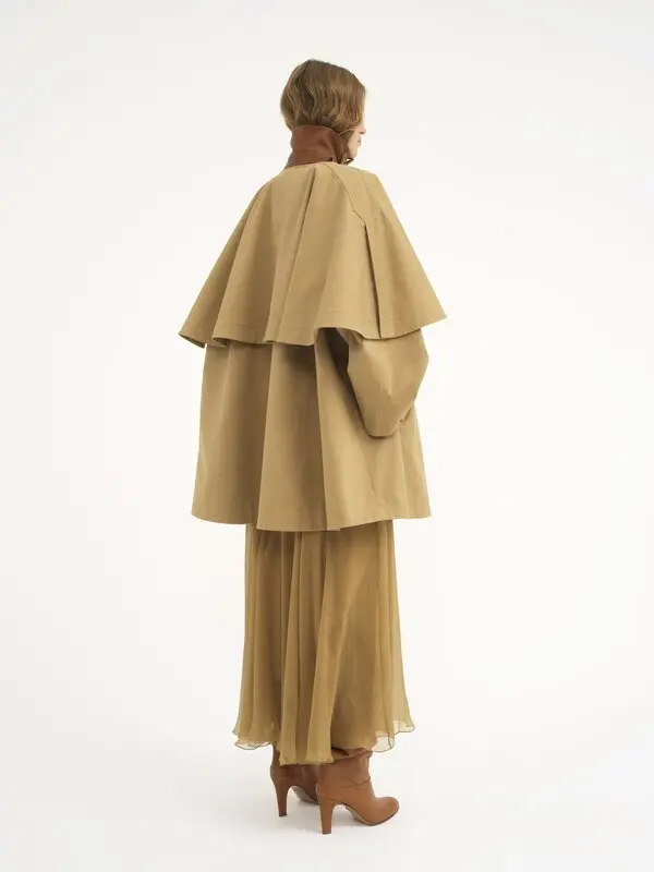 Chloé Parka In Cotton Gabardine With Cape