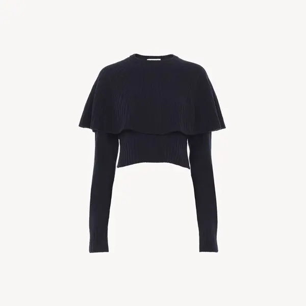 Chloé Cape Sweater In Wool & Cashmere