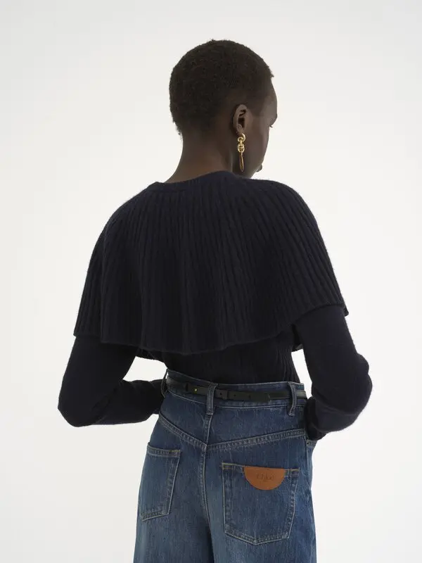 Chloé Cape Sweater In Wool & Cashmere