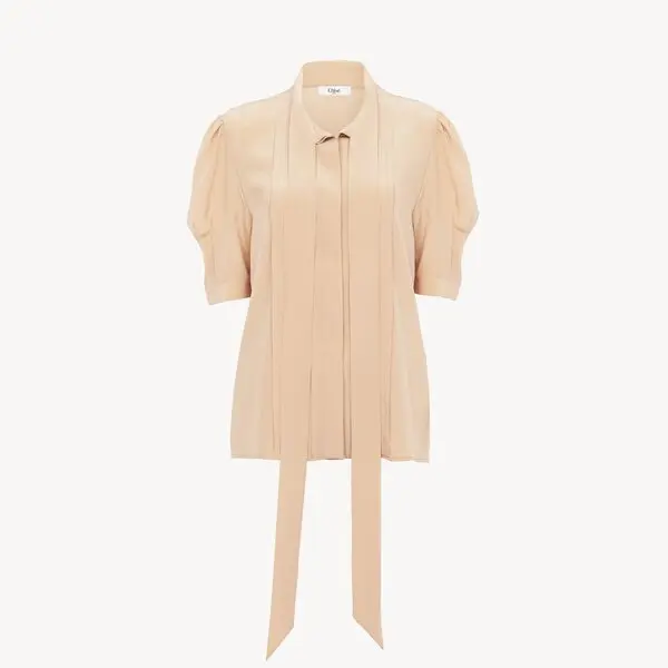 Chloé Lavallière Blouse In Crêpe De Chine