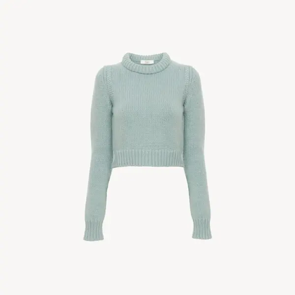 Chloé Cropped Sweater In Cashmere Blend