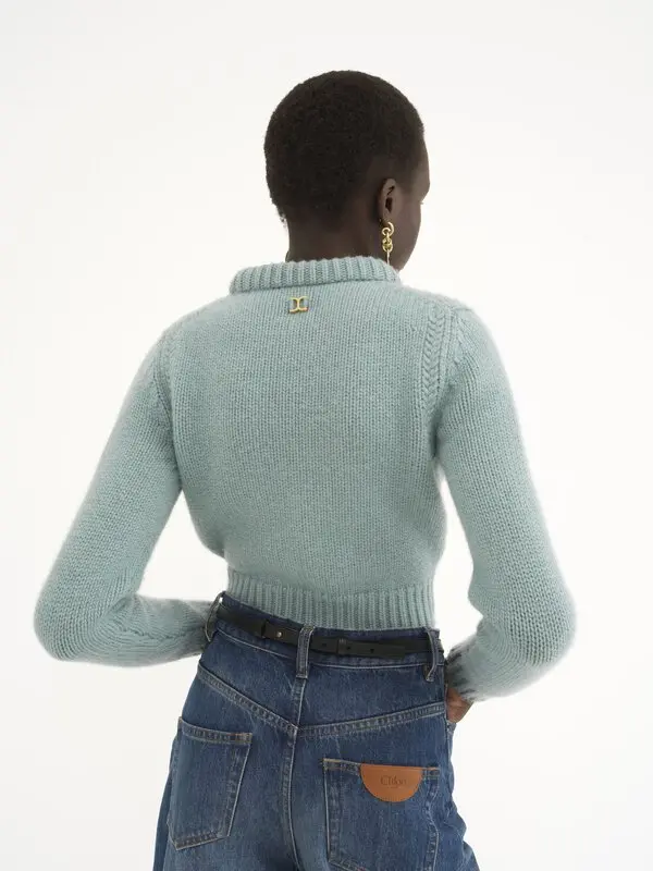 Chloé Cropped Sweater In Cashmere Blend