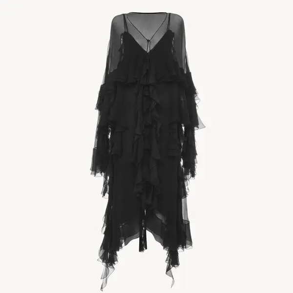 Chloé Long Ruffled Dress