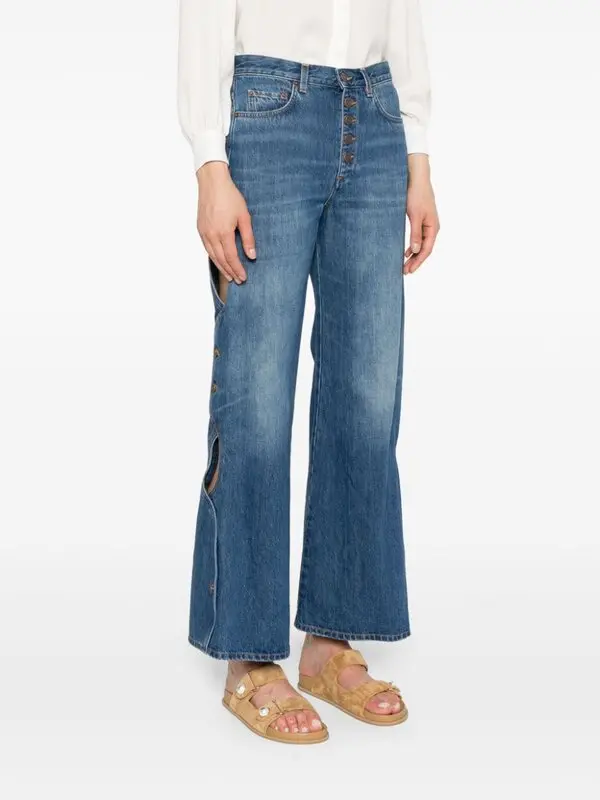 Chloé Cut-out Flared Jeans