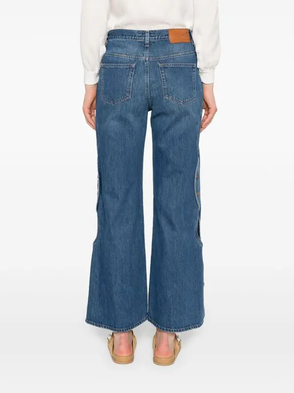 Chloé Cut-out Flared Jeans