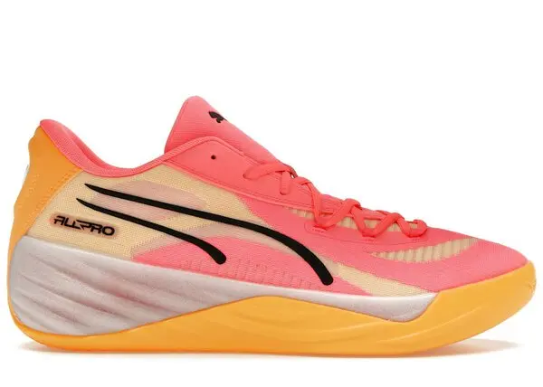 PUMA All-pro Nitro Athletic Sneakers - Sunset Glow/sun Stream/black
