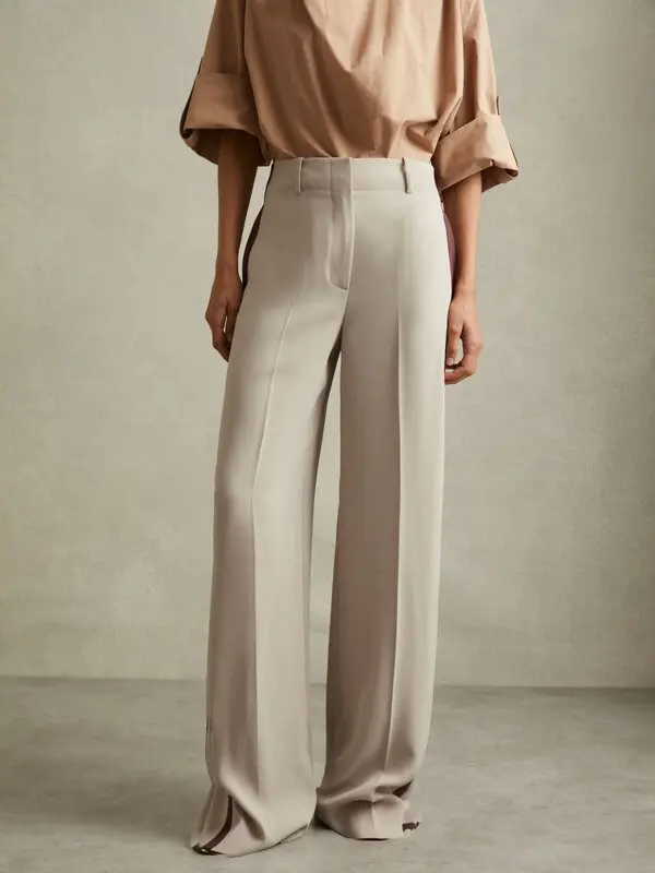 REISS Isla Wide Leg Trousers
