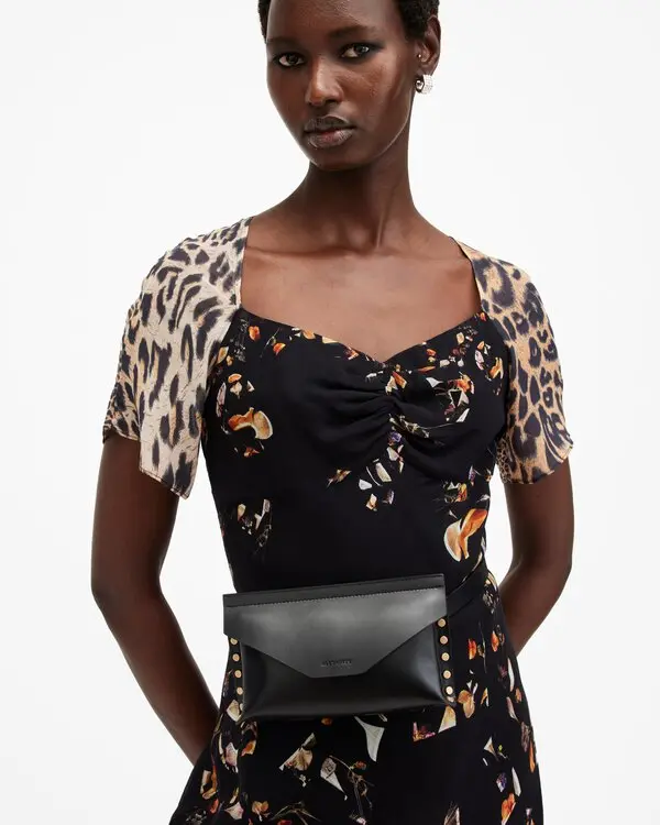 ALLSAINTS Eden Studded Leather Belt Bag
