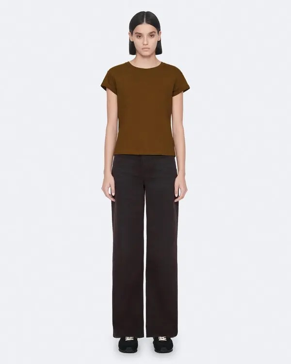ALLSAINTS Anna Crew Neck Short Sleeve T-shirt - Brown
