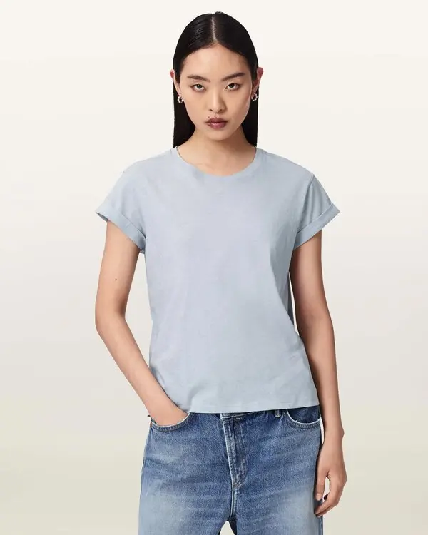 ALLSAINTS Anna Crew Neck T-shirt - High Rise Blue