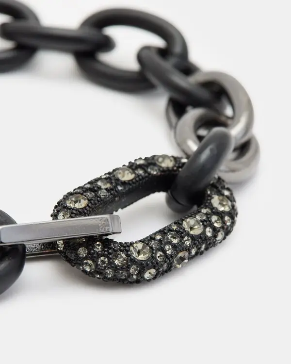 ALLSAINTS Cadence Two-tone Chain Bracelet - Matte Black Mix