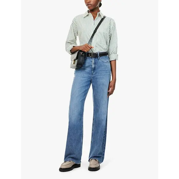 Rag & Bone Featherweight Logan Wide-leg Jeans - River