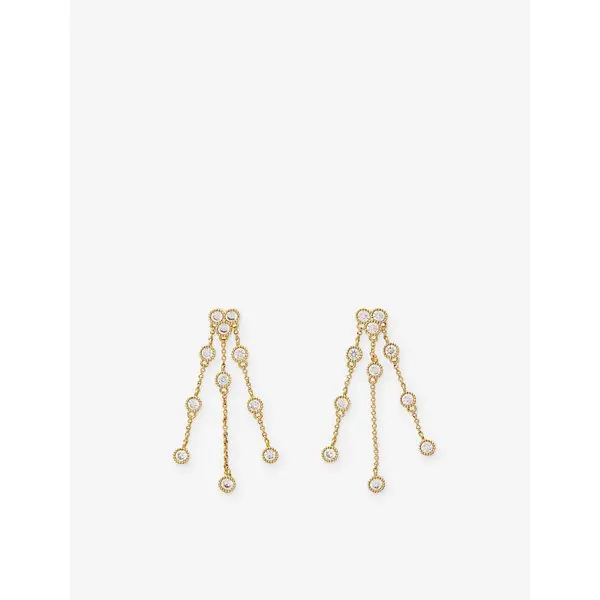 Maje Crystal-embellished Drop Earrings - Gold