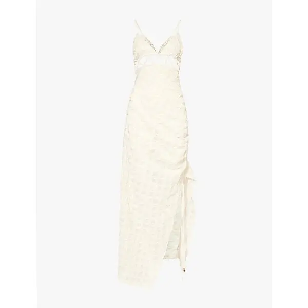 lanai maxi dress olive Laviza | Olive Strapless Cut-Out Wrap Maxi Dress