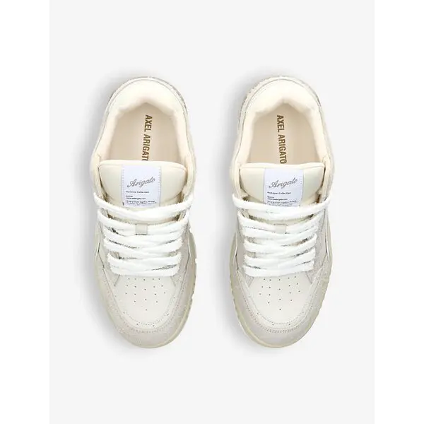 Axel Arigato Area Lo Brushed Suede And Leather Low-top Trainers - Beige