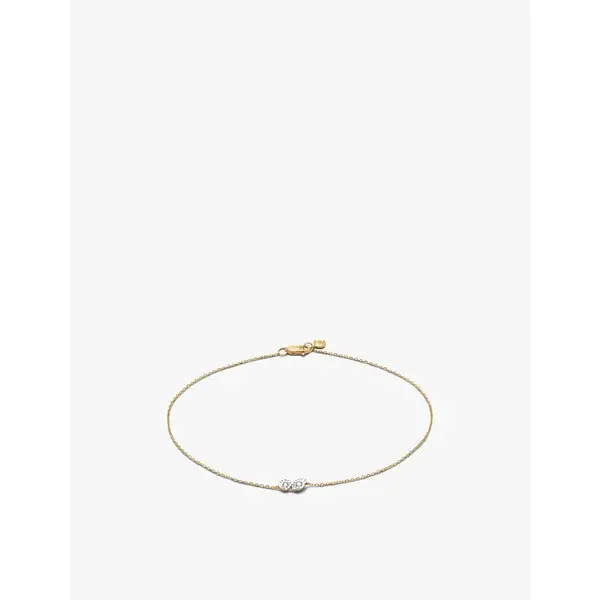 Monica Vinader Duo Diamond Bracelet - Yellow Gold