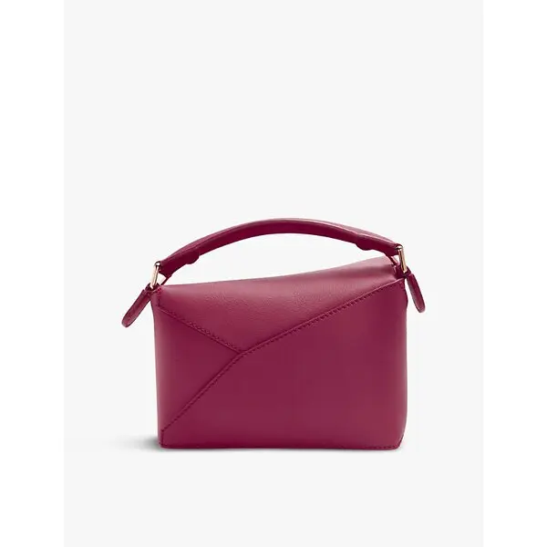 Loewe Puzzle Edge Mini Leather Cross-Body Bag - Crimson | Editorialist