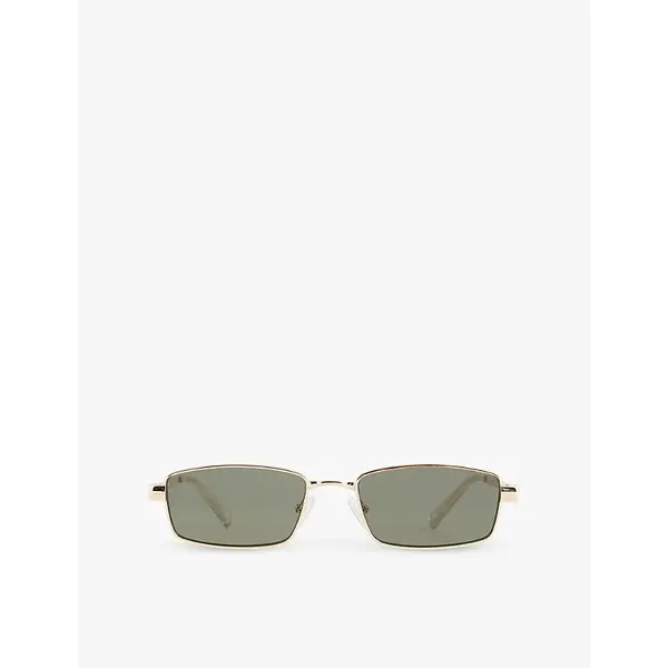 Le Specs Bizarro Rectangular Sunglasses - Bright Gold/clear