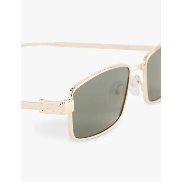 Le Specs Bizarro Rectangular Sunglasses - Bright Gold/clear