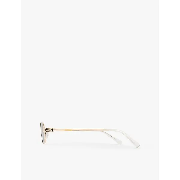Le Specs Bizarro Rectangular Sunglasses - Bright Gold/clear