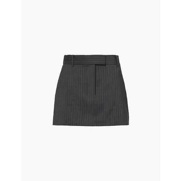 Camilla And Marc Brancusi Pinstriped Wool-Blend Woven Mini Skirt