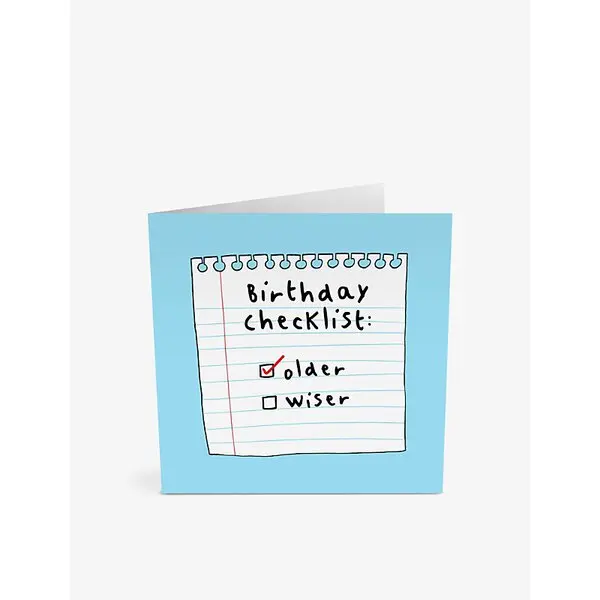 CENTRAL 23 Birthday Checklist Greetings Card 14.5cm X 14.5cm